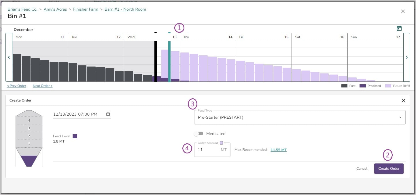 How do I Create and Save Orders within BinSentry?